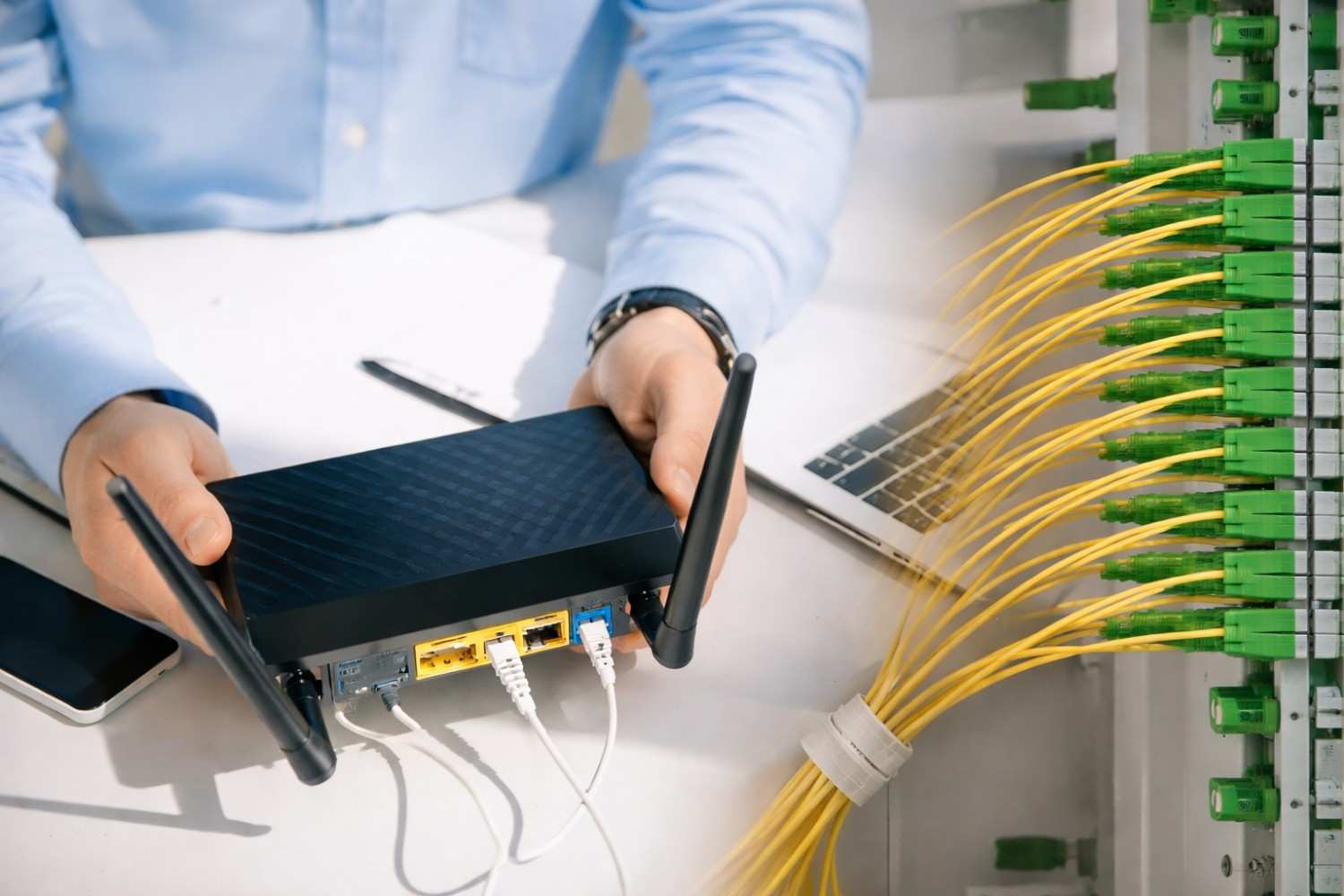Wi-Fi 7 & Fiber Optics for Ultra-Fast Office Networks